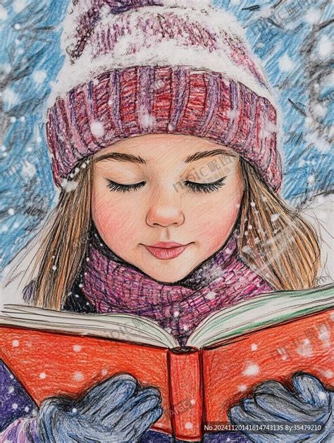 Ai创作图女孩读书手绘 映雪读书 寒假阅读 寒假读书 冬天绘本 认真看书的女孩 认真看书的小姑娘 读书女孩素描 看书的绘本 冬书 手绘女孩读书 成人的图画书 欧美绘本 儿童读物手绘 看童话书的