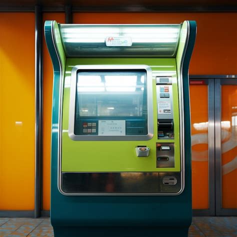 A Replica Of An Automatic Ticket Vending Machine In Subway Premium AI Generated Image