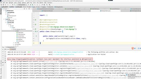 fallback class must implement the interface annotated by feignclient