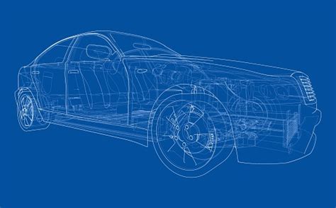 섀시와 전기 자동차 3d의 벡터 렌더링 0명에 대한 스톡 벡터 아트 및 기타 이미지 0명 3차원 형태 공장 산업 건물