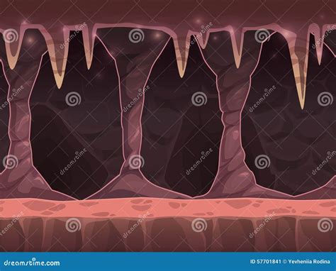 Seamless Cartoon Cave Landscape Stock Illustration Illustration Of Ground Level 57701841