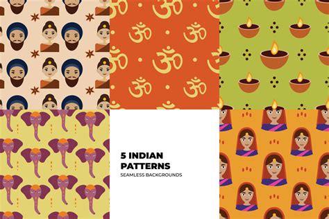 Indian Pattern Set 22181812 Vector Art At Vecteezy