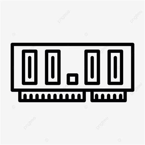 Ram Line Icon Vector Ram Icon Chip Electronics Png And Vector With Transparent Background For