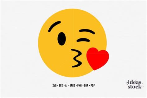 Emoji Face Svg Emoji Kiss Svg Icon Graphic By Ideasstock Creative Fabrica