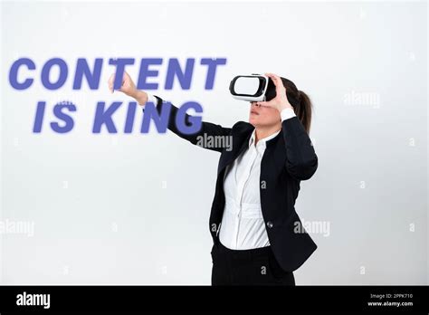 conceptual caption content is king business approach online