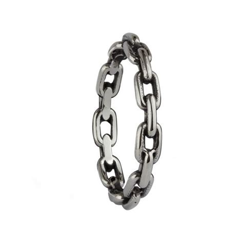 Steel Ring Tiny Chain Blackhut Clothing