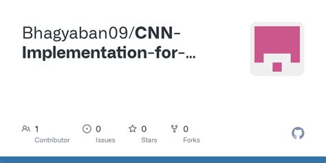 Github Bhagyaban Cnn Implementation For Mnist Digit Recognition