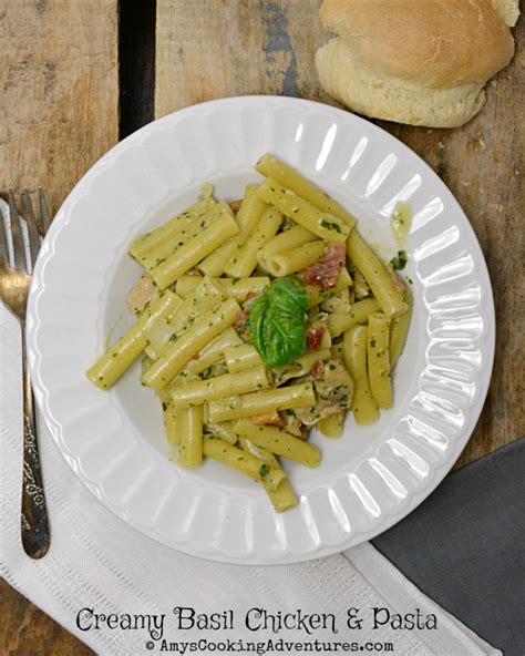 Creamy Basil Chicken And Pasta Cookthebooksclub
