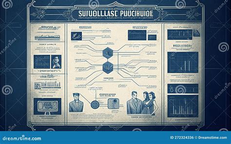 Blueprint Digital Paper Background Grid Vector Background Stock Photo