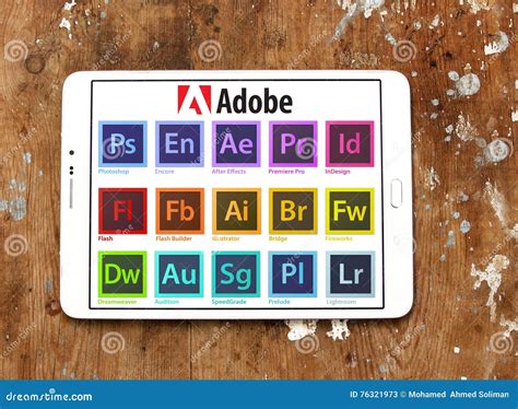 Adobe Programs Logos And Icons Editorial Photo 76321973
