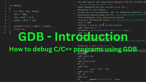 Gdb Introduction How To Use Gdb To Debug C Programs Breakpoints Print Next Debugging