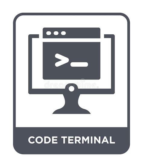 Code Terminal Icon In Trendy Design Style Code Terminal Icon Isolated