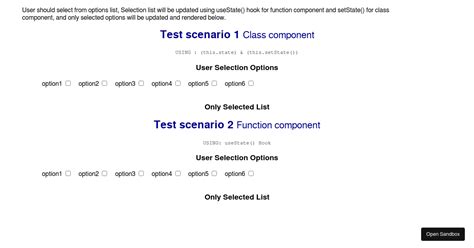 React Checkbox Status Update Codesandbox