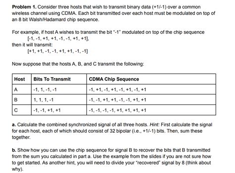 Solved Problem 1 Consider Three Hosts That Wish To Transmit