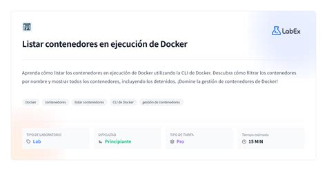 Listar Contenedores En Ejecución De Docker Labex