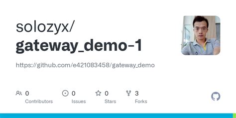 Github Solozyxgatewaydemo 1 E421083458gatewaydemo