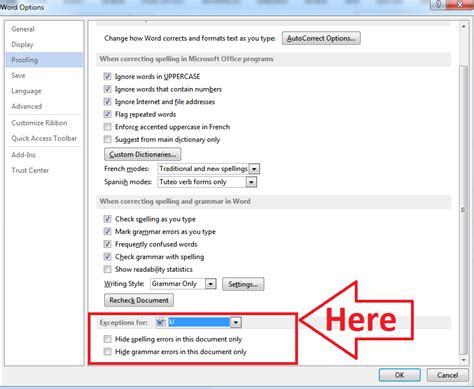 Proofing Exceptions Gone Wrong Word Microsoft Community