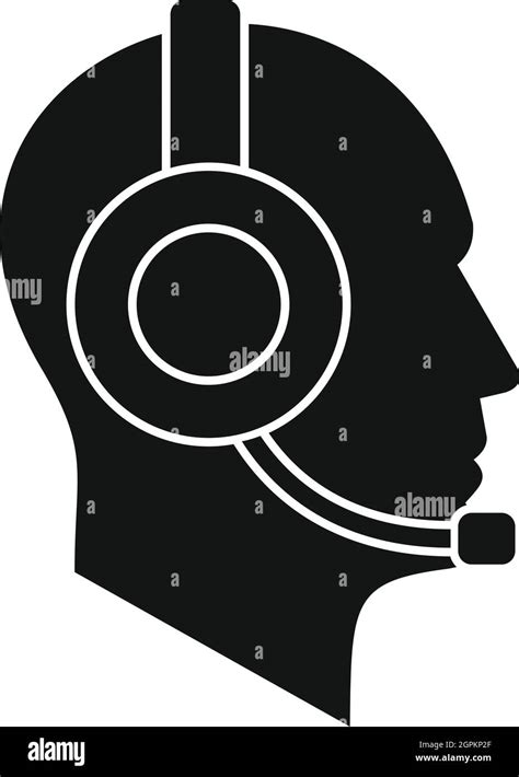 Operator In Headset Icon Simple Style Stock Vector Image And Art Alamy