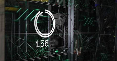 Digital Data Processing Image Over Futuristic Interface With World Map
