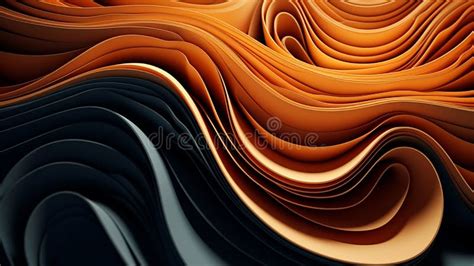3d Rendering Abstract Background With Wavy Pattern Computer Generated