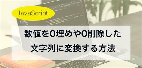 Javascript数値を 埋めや 削除した文字列に変換する方法 Web ウェブ の便利屋ララパルーザ