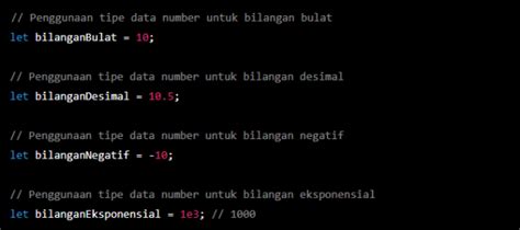 tipe data number pada javascript mihape code