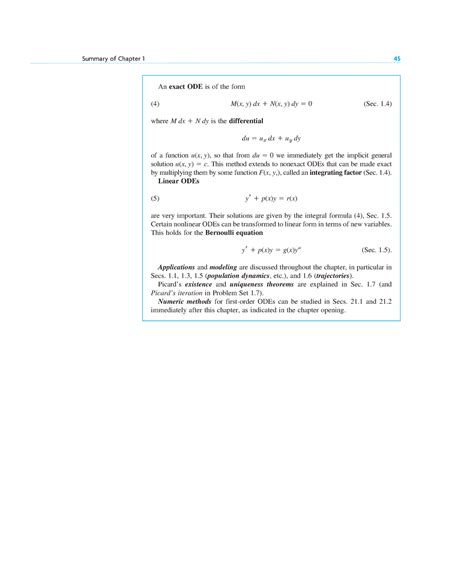 Advanced Engineering Mathematics An Exact ODE Is Of The Form Sec