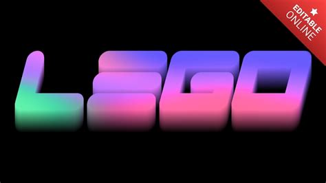 Lego Gradient 3d Font Text Effect Generator