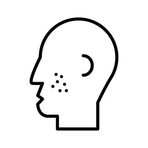 Premium Vector Man Acne On Face Icon