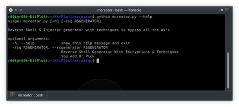 Mcreator Encoded Reverse Shell Generator With Techniques To Bypass Avs
