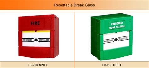 Emergency Break Glass With Fireproof Material Finishing Emergency And