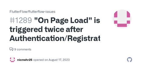 On Page Load Is Triggered Twice After Authentication Registration Issue FlutterFlow