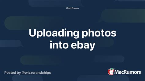 Uploading Photos Into Ebay Macrumors Forums