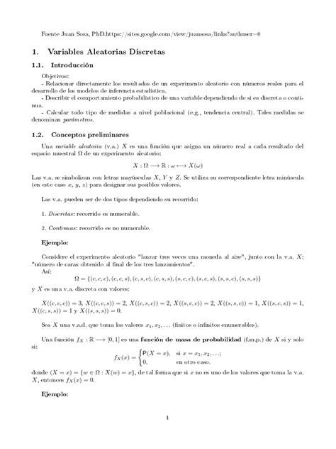 Variables Aleatorias Discretas Pdf