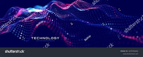 Cyber Big Data Flow Particles Bokeh Stock Vector Royalty Free 2470781601 Shutterstock