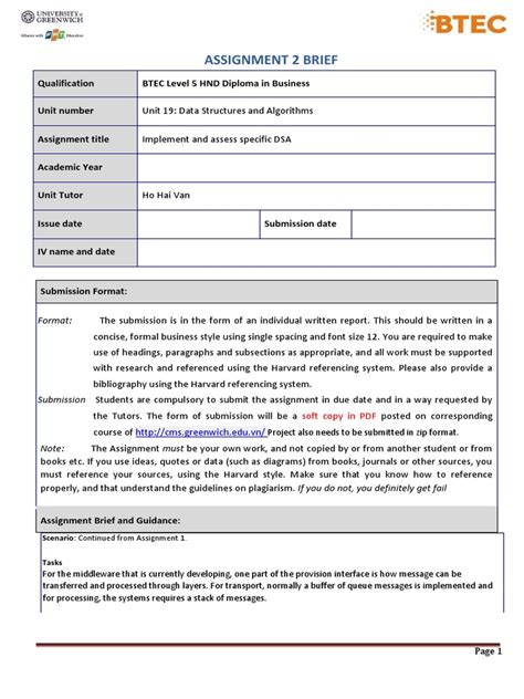 unit 19 assignment brief 2 đã chuyển đổi pdf control flow algorithms