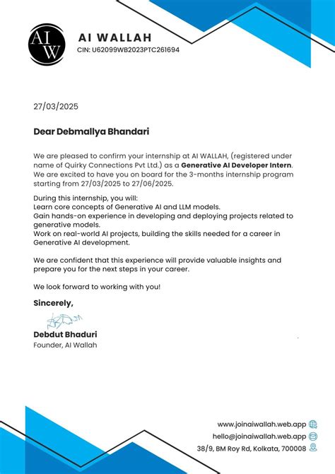 Ai Generativeai Internship Aiwallah Machinelearning Llm Debmallya Bhandari 11 Comments