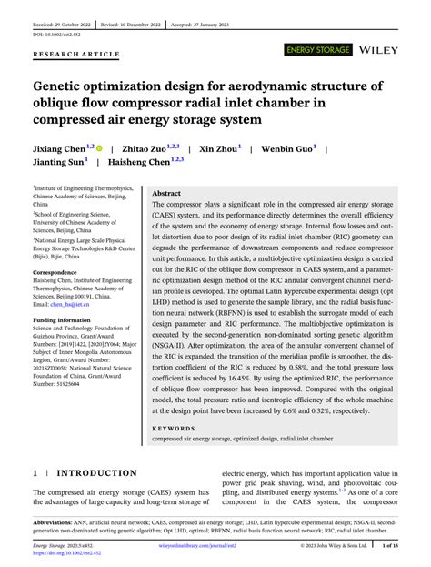 Genetic Optimization Design For Aerodynamic Structure Of Oblique Flow Compressor Radial Inlet