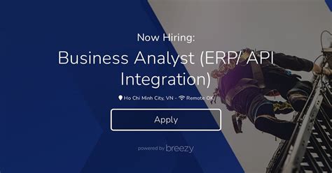 Business Analyst Erp Api Integration At Kegmil