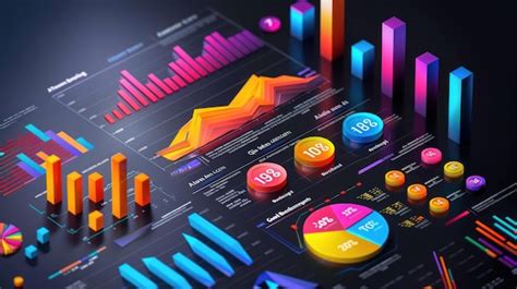 colorful 3d data visualization premium ai generated image