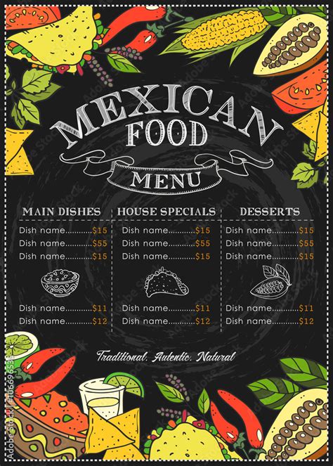 Mexican Food Menu Background