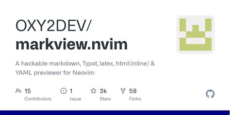 Preview Options OXY DEV Markview Nvim Wiki GitHub