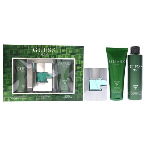 Guess Man 3 Pc T Set 25oz Edt Spray 6oz Deodorizing