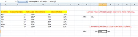 ms excel solution