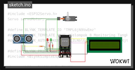 Monitoring Tangki Air Wokwi Esp32 Stm32 Arduino Simulator