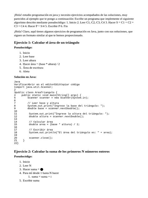 Ejercicios Chatgpt Pdf Java Lenguaje De Programación Programación De Computadoras