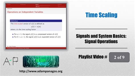 Signal Operations Time Scaling Youtube