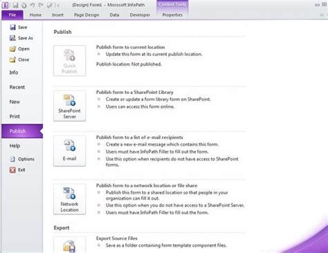 Amol Ghuges Sharepoint Blog Publish A Infopath 2010 Form To Form Library In Sharepoint 2010