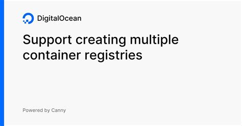 Support Creating Multiple Container Registries Kubernetes Digitalocean