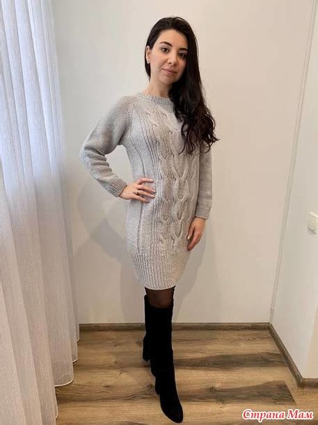 Туника платье спицами для дочки Вязание Страна Мам Fashion Dress Tops
